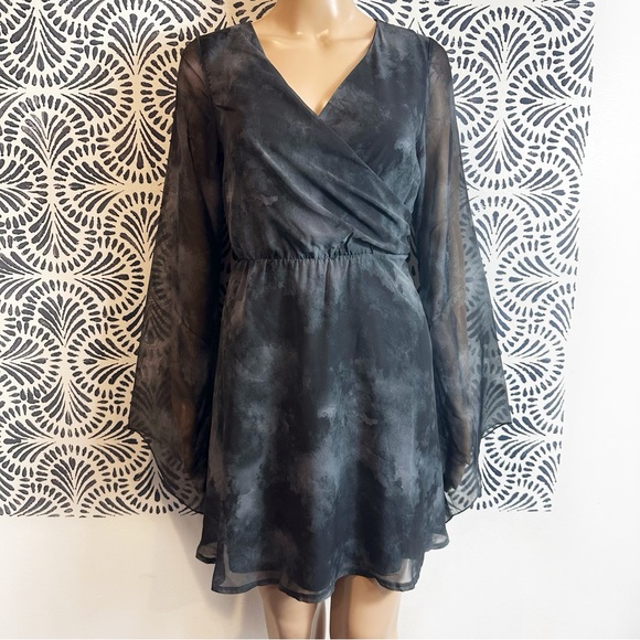 Disturbia | Dresses | Disturbia Tempest Flared Sleeve Mini Dress Goth ...